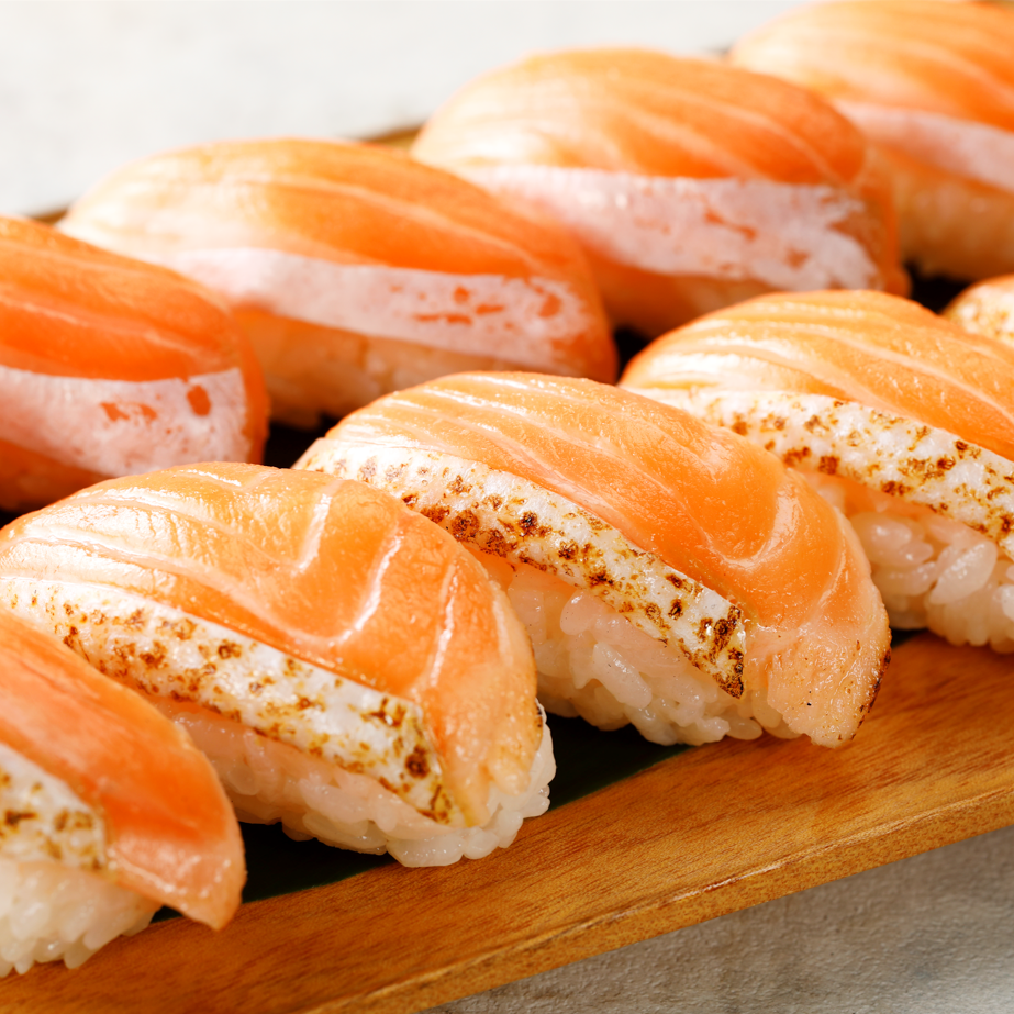 Salmon Belly Harasu Slice Aburi |サーモン焼きハラススライス| 260G – SAKANA Singapore